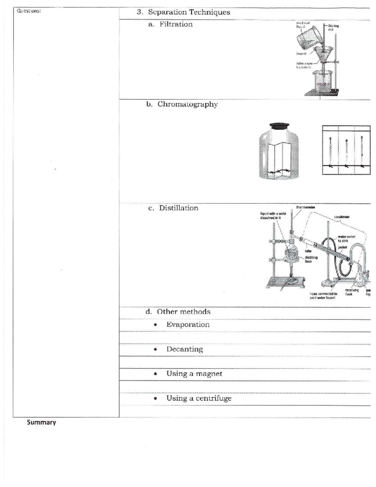 Separation Techniques Notes Handout (Course Code: MA) - Studocu