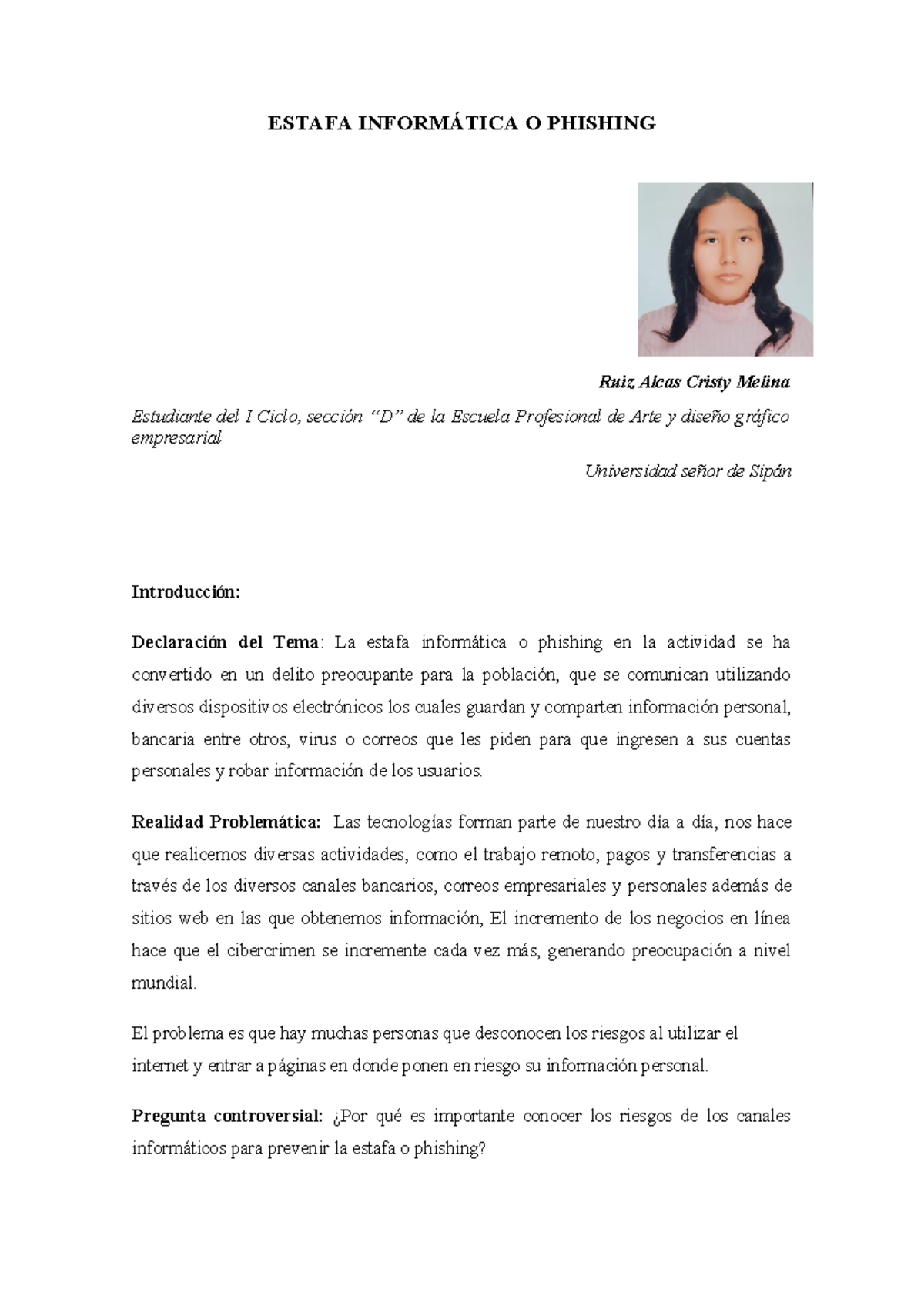 Análisis de la Estafa Informática o Phishing en el Contexto Actual ...