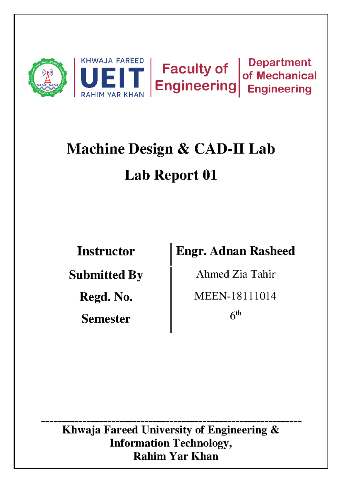 Introduction to the solidworks - Machine Design - KFUEIT - Studocu