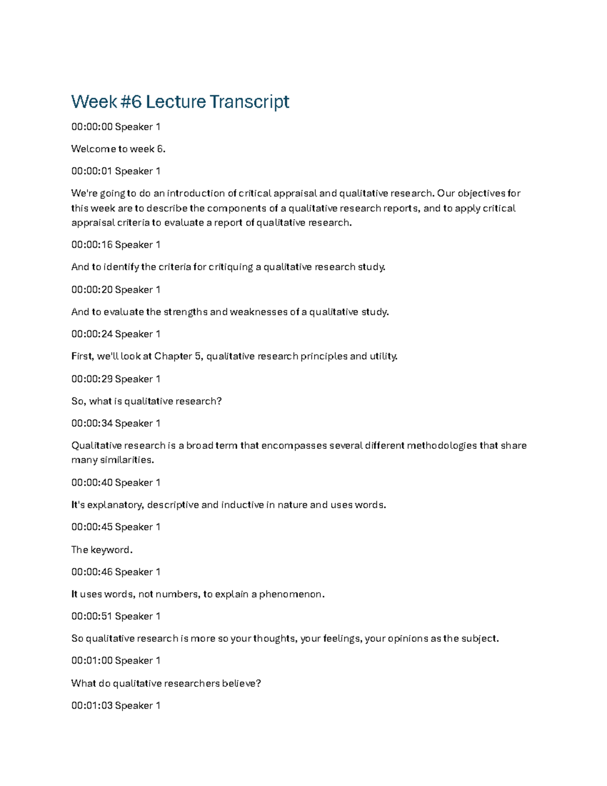 NURS 3038 - Week 6 Lecture Notes and Key Insights - Week #6 Lecture ...