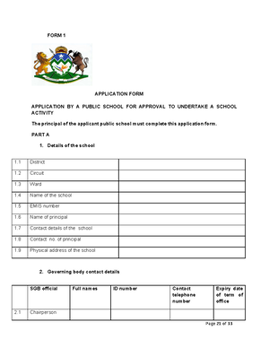 DOE - Approval FORM - This form is used to approve excursions and will ...