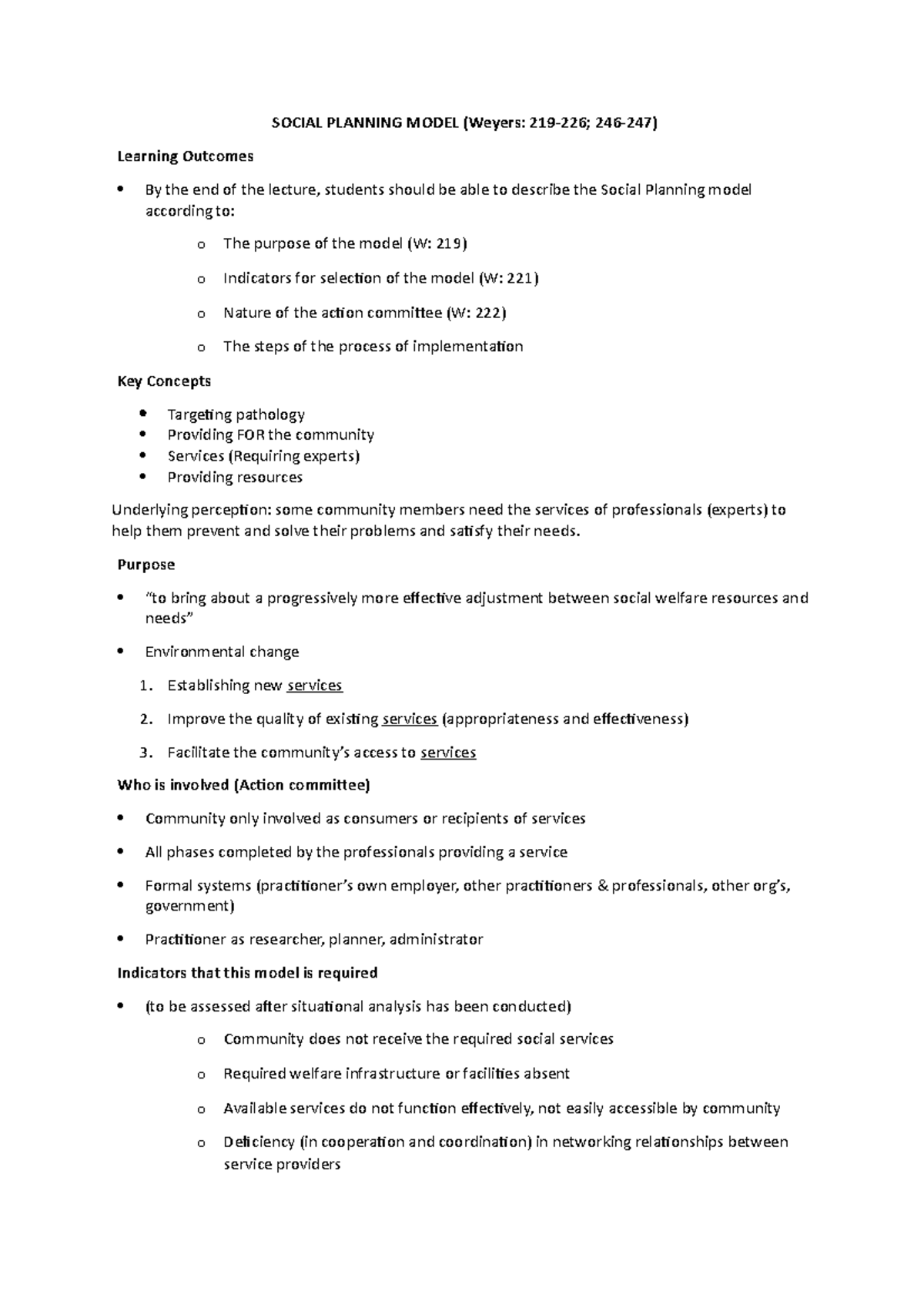 13 - Lecture Notes on Social Planning Model (Weyers: 219-226, 246-247 ...