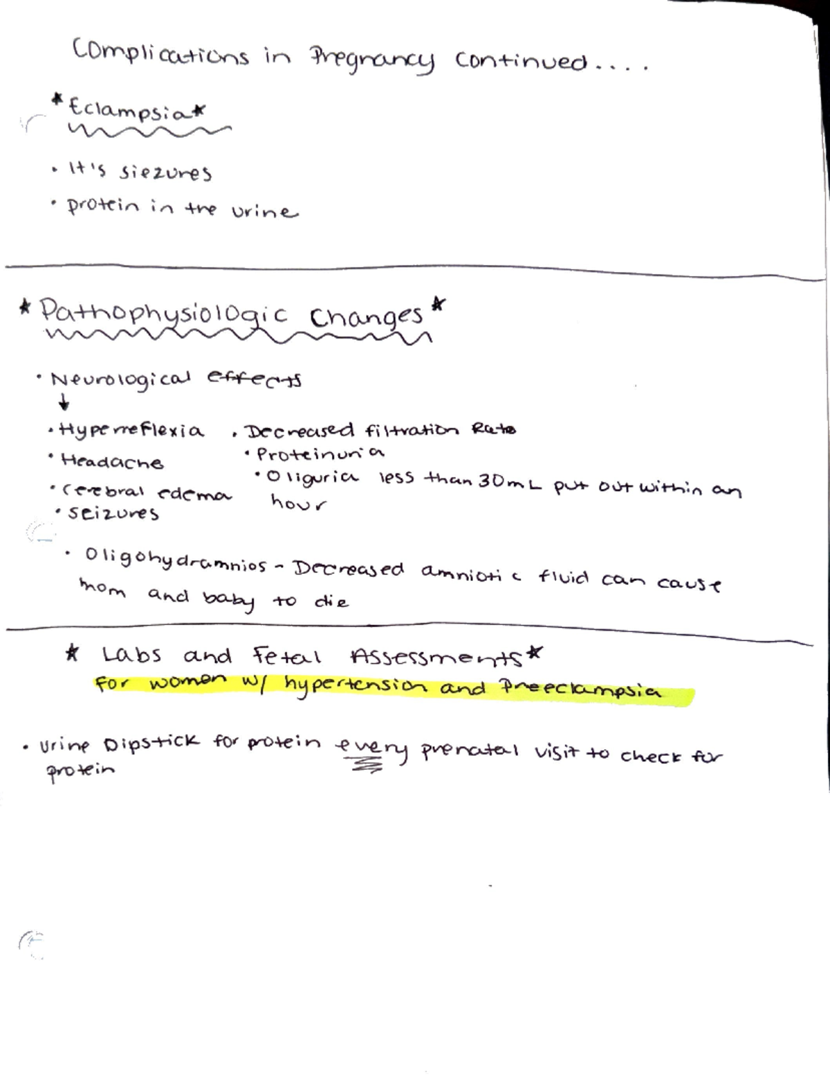 Maternal Exam 2 Notes: Complications in Pregnancy Overview - Studocu