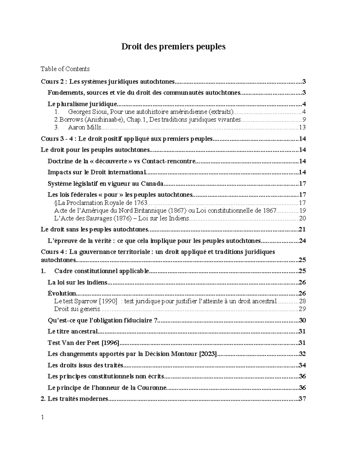 Droit des Premiers Peuples : Systèmes Juridiques et Réconciliation ...