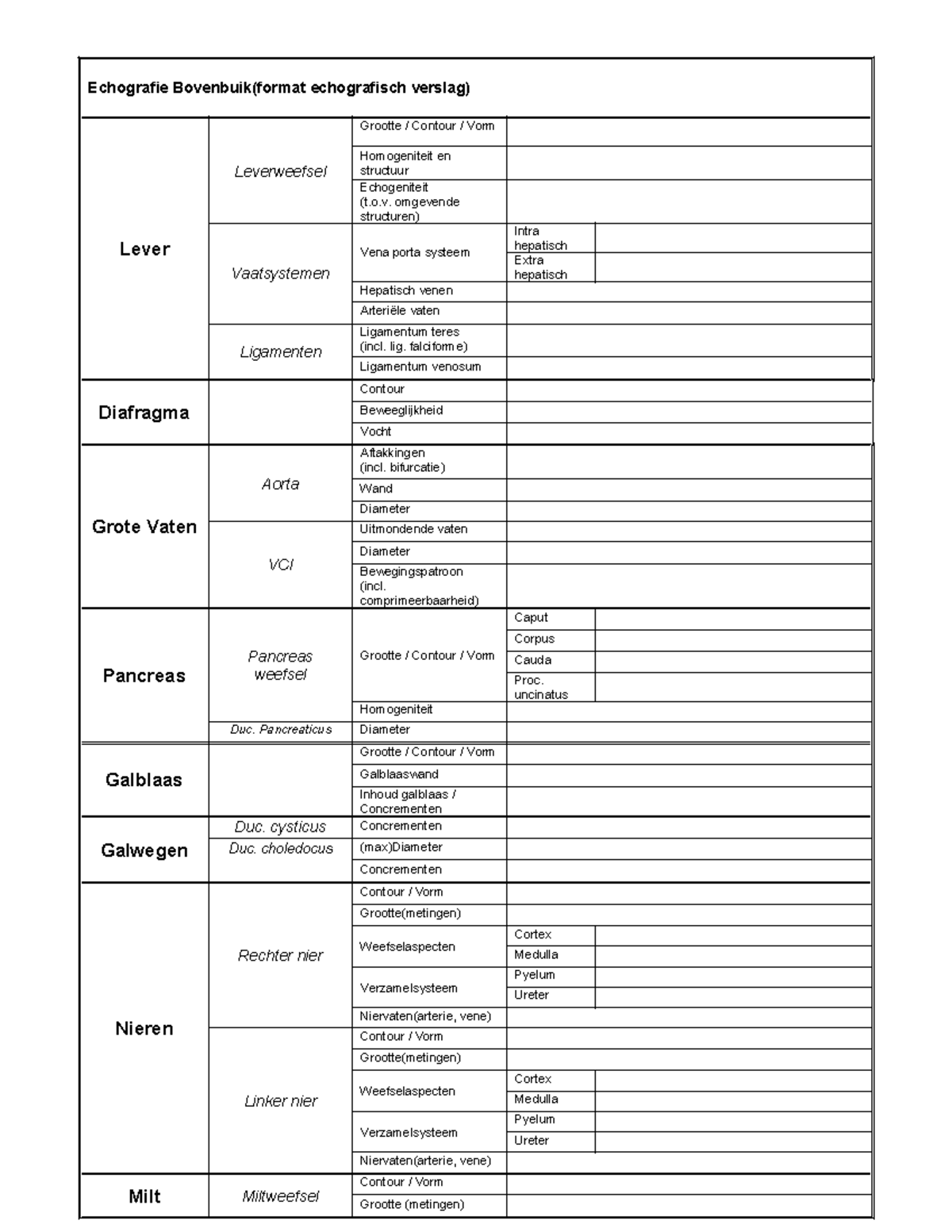 Echografie Bovenbuik Rapport: Structuur en Analyse Verslag - Studeersnel