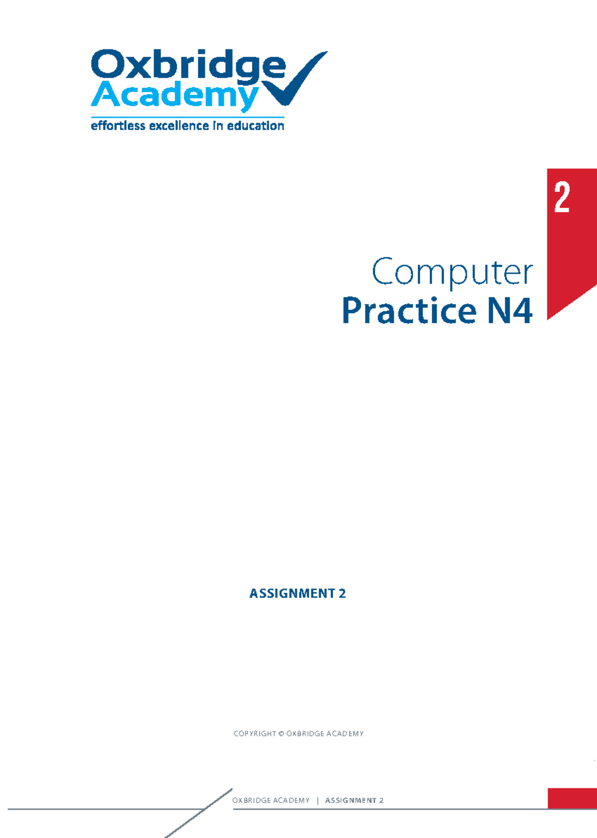 Computer Practice N4 - Assignment 2 Instructions and Guidelines - Studocu