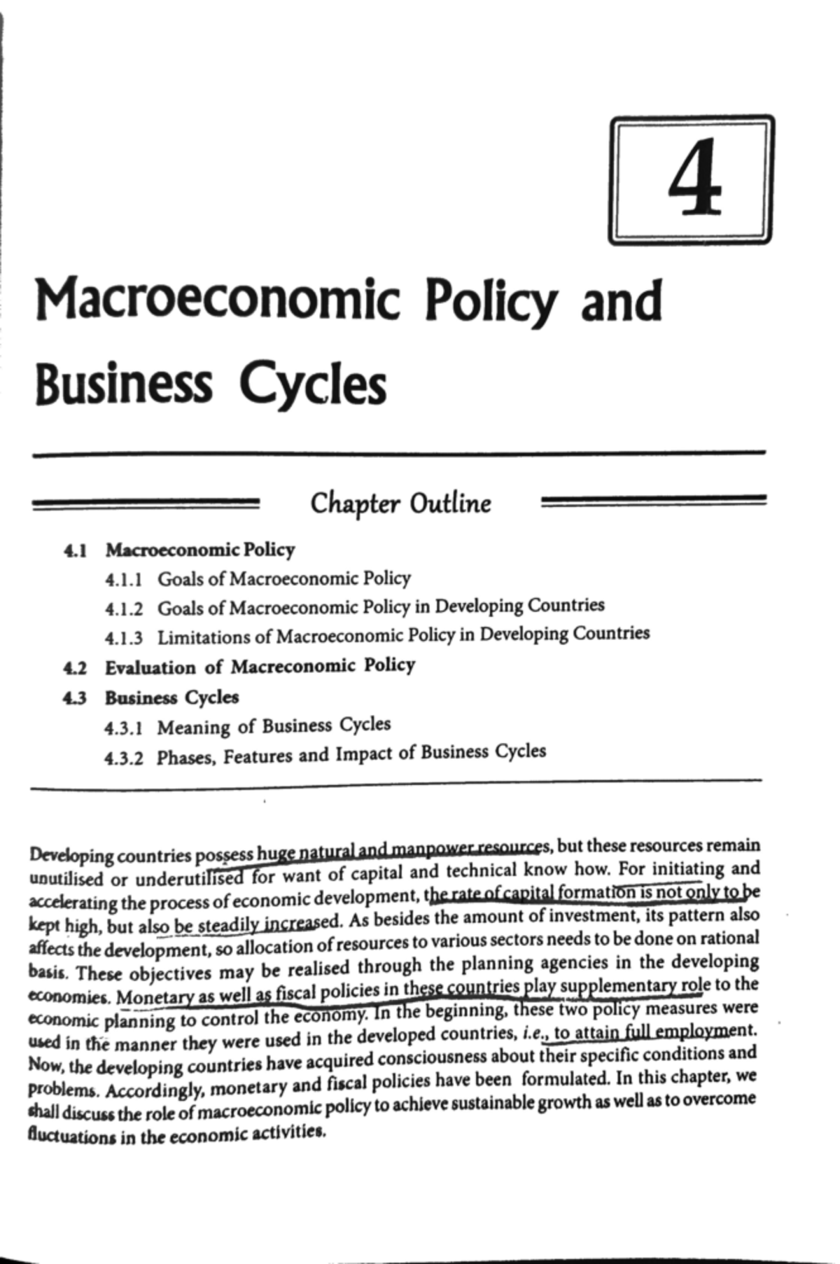 Macroeconomic Policy & Business Cycles - Chapter 4 (Economics DD) - Studocu