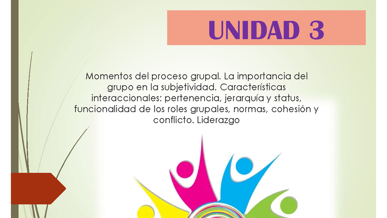 UNIDAD 3: Momentos del Proceso Grupal - Clase 8 Análisis y Reflexiones - Studocu
