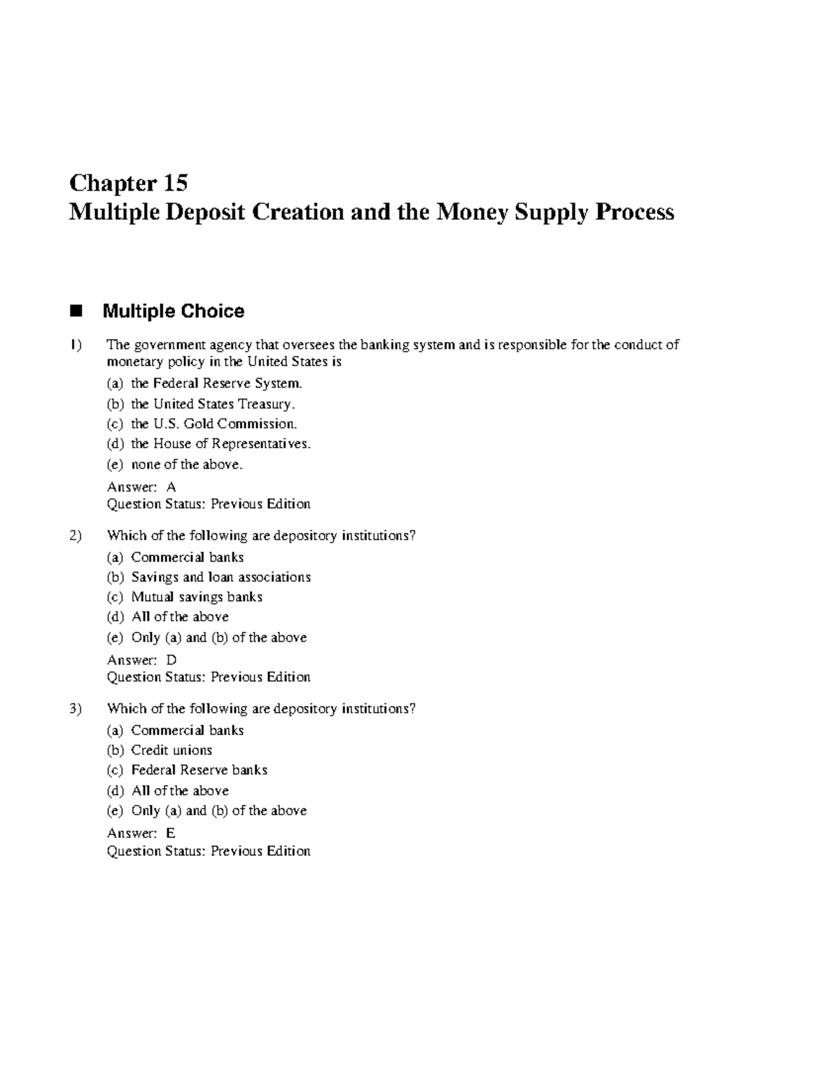 Chapter 15 managerial accounting test bank - Chapter 15 Multiple ...