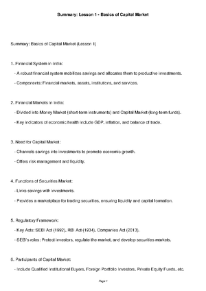 Company Law Summary Notes - GAME CHANGER NEW ADDITION CS SHUBHAM ABAD ...
