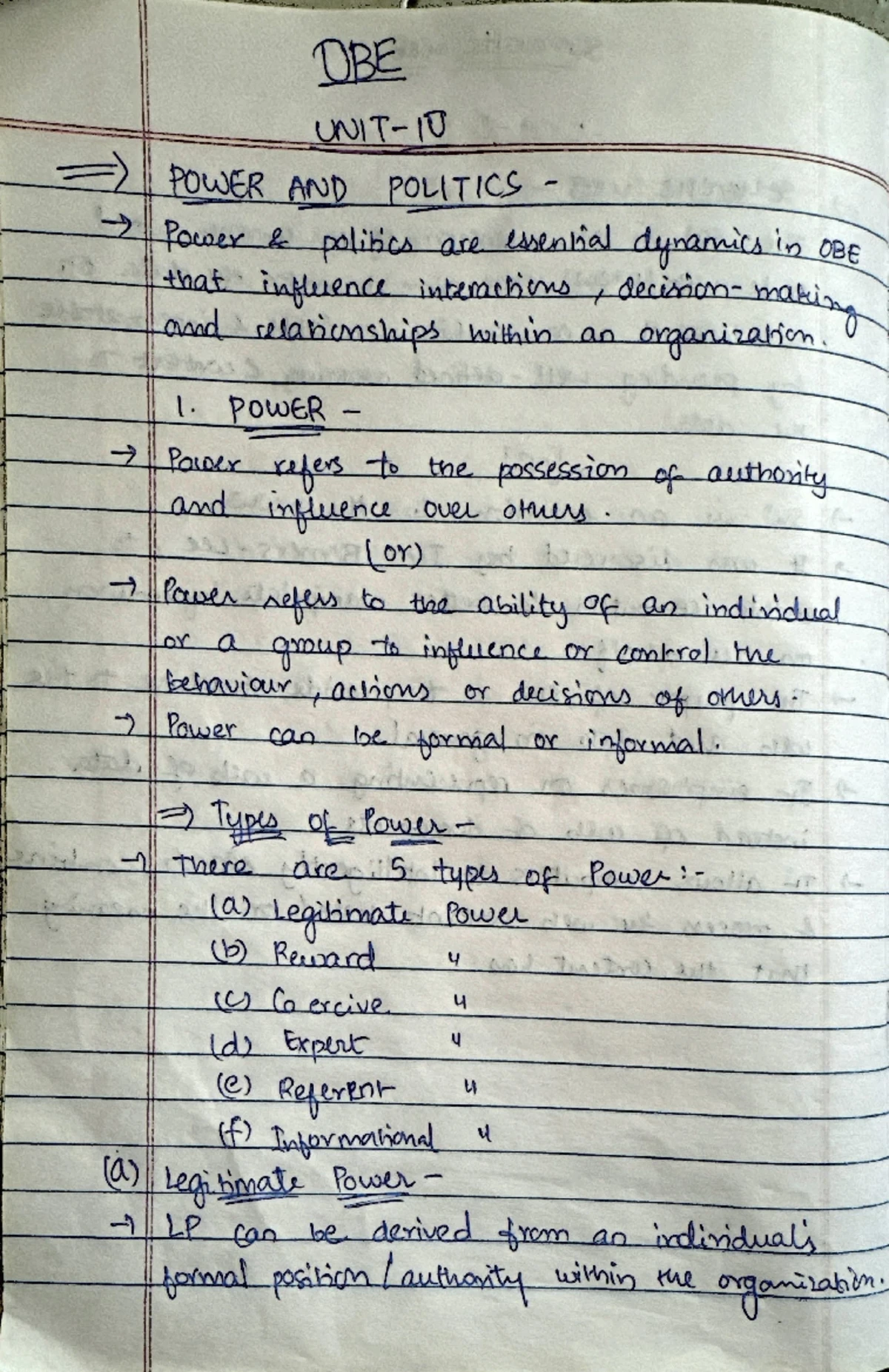 OB Unit 4A - Understanding Power Dynamics and Empowerment in ...