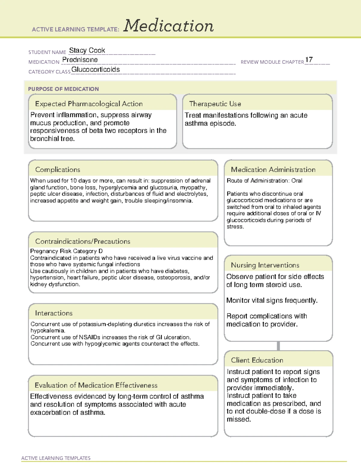 ATI Medication Template - Streptomycin - ACTIVE LEARNING TEMPLATES ...