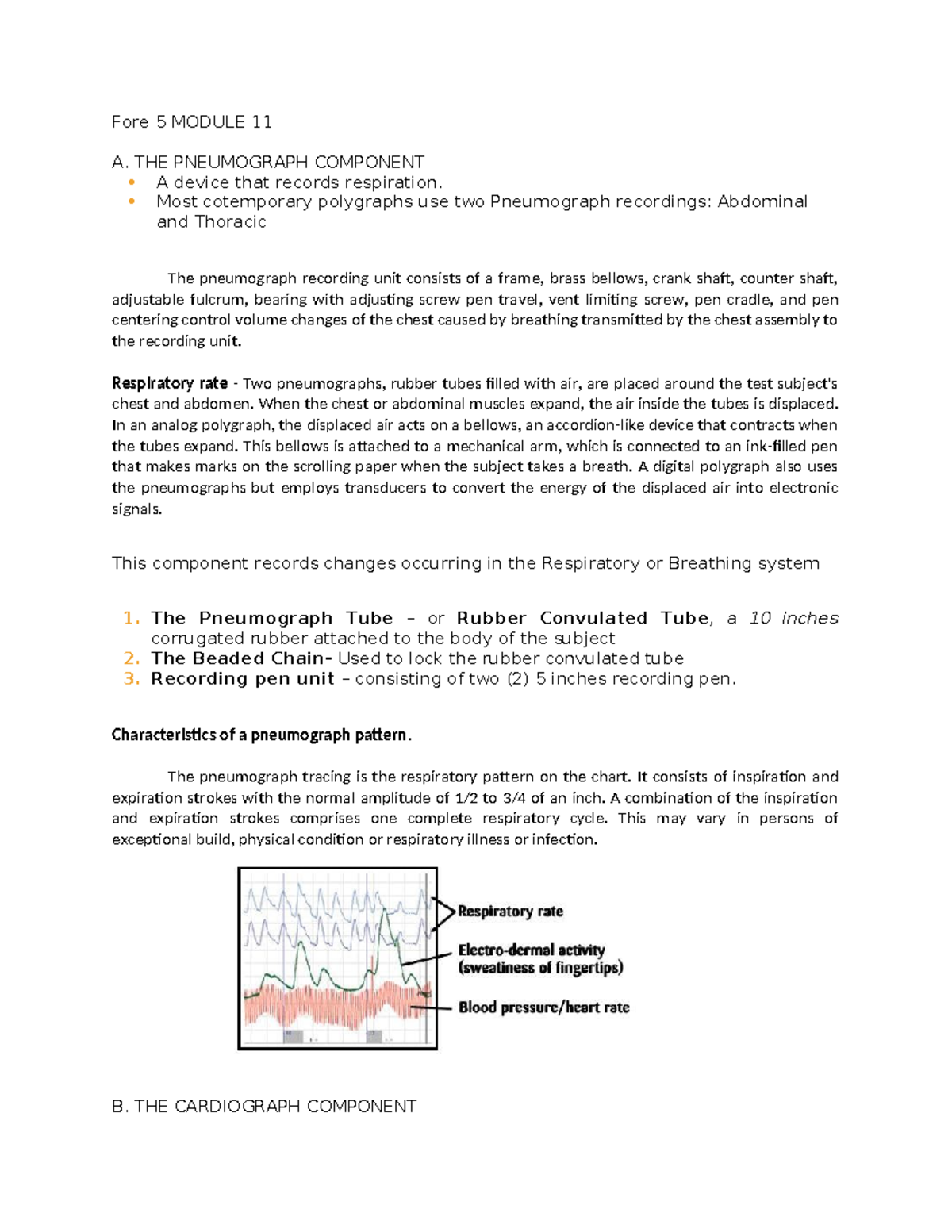 FORE 5 Module 11 - Ysywyshshsyssy - Fore 5 MODULE 11 A. THE PNEUMOGRAPH ...