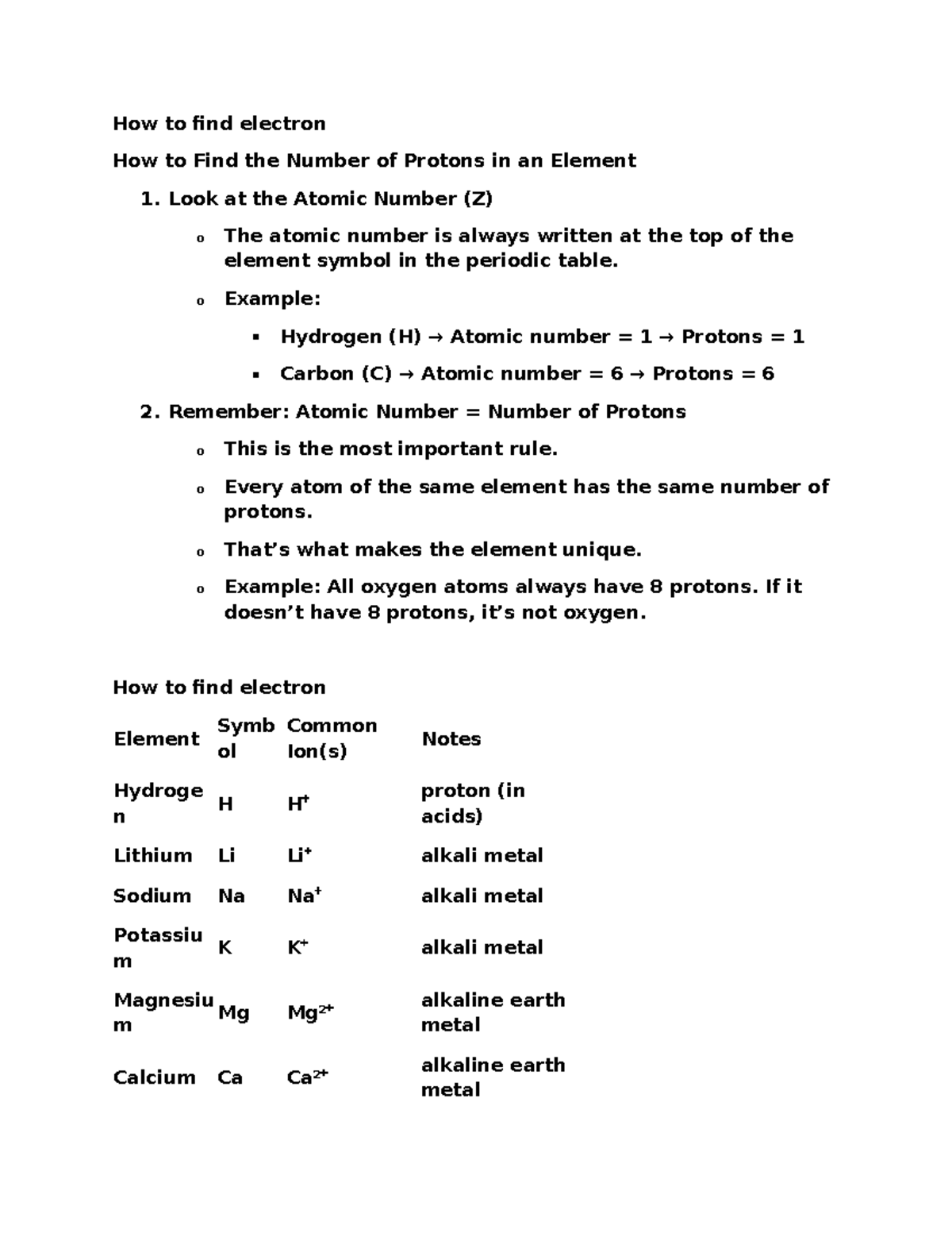 How to Compute Protons, Electrons, and Neutrons in Elements - Studocu