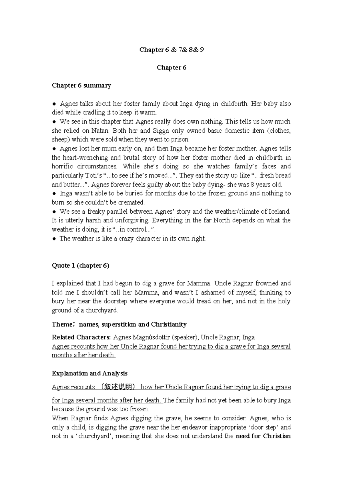 Chapter 6-9 Summary & Analysis: Key Themes & Quotes from Text - Studocu