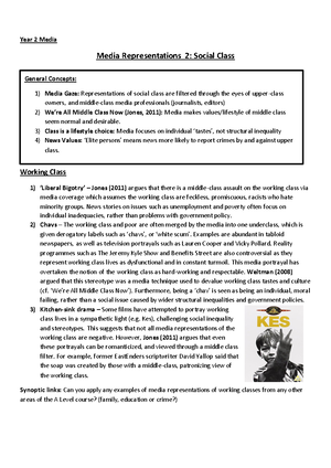 Working Class Media Representations: Analysis and Perspectives Essay ...