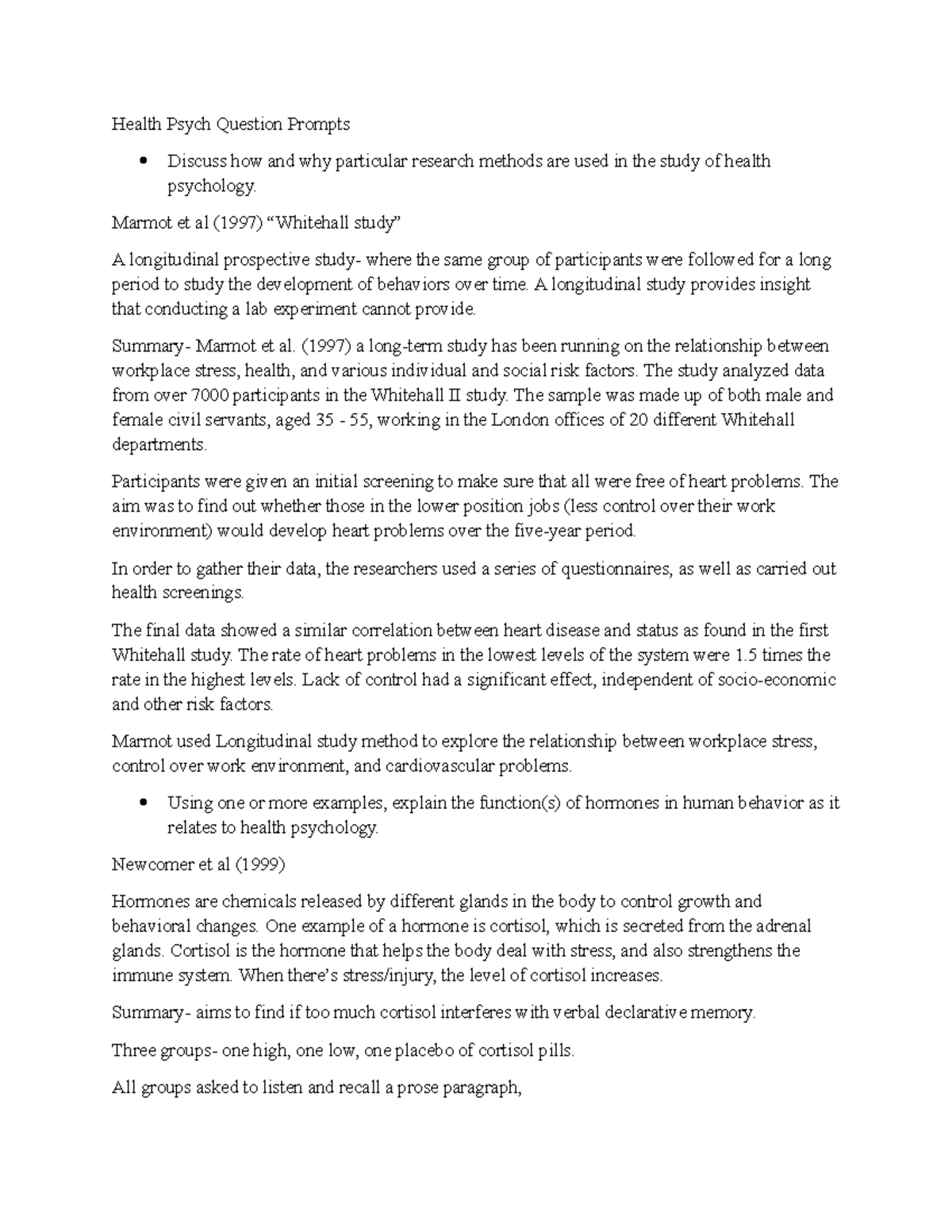 IB Psych-Health-saq - outlines for saq on health - Health Psych ...