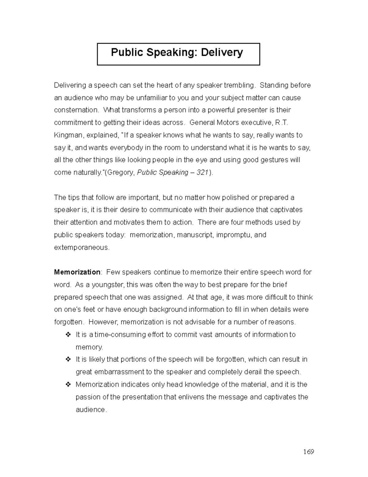 Public Speaking - Lecture Notes 5: Key Delivery Methods Explained - Studocu