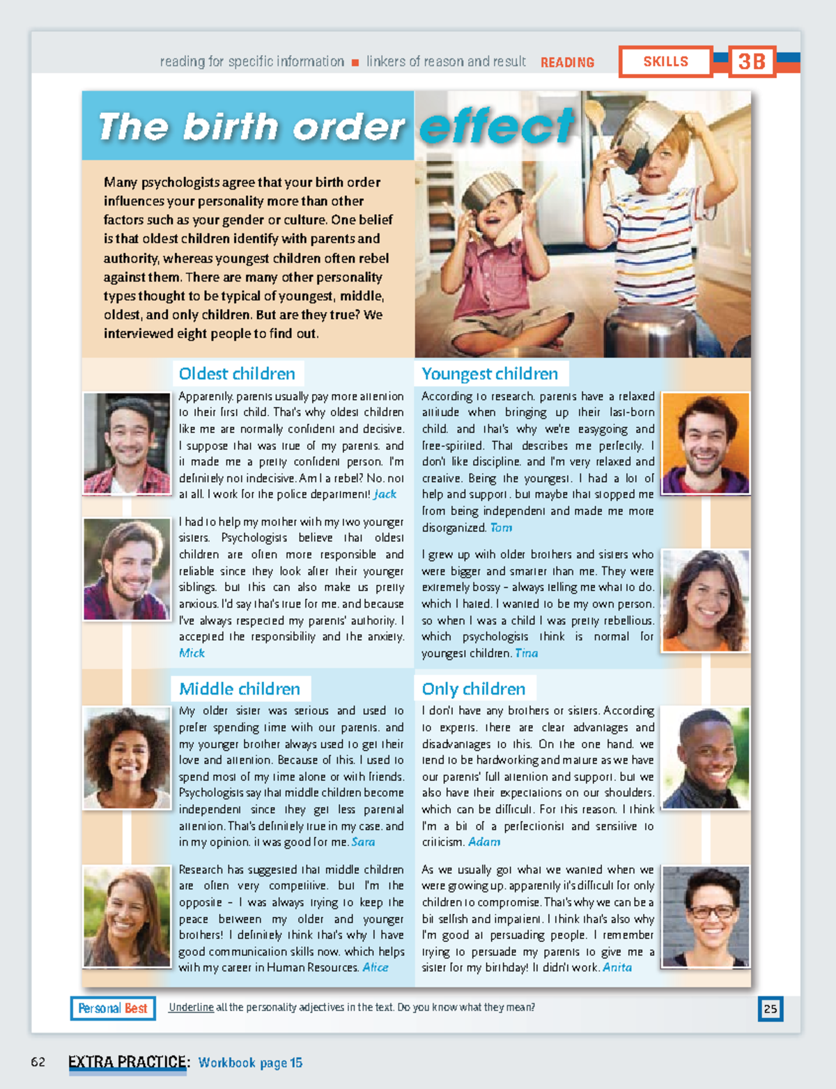 UNIT 3B Reading - ####### 62 reading for specific information linkers ...