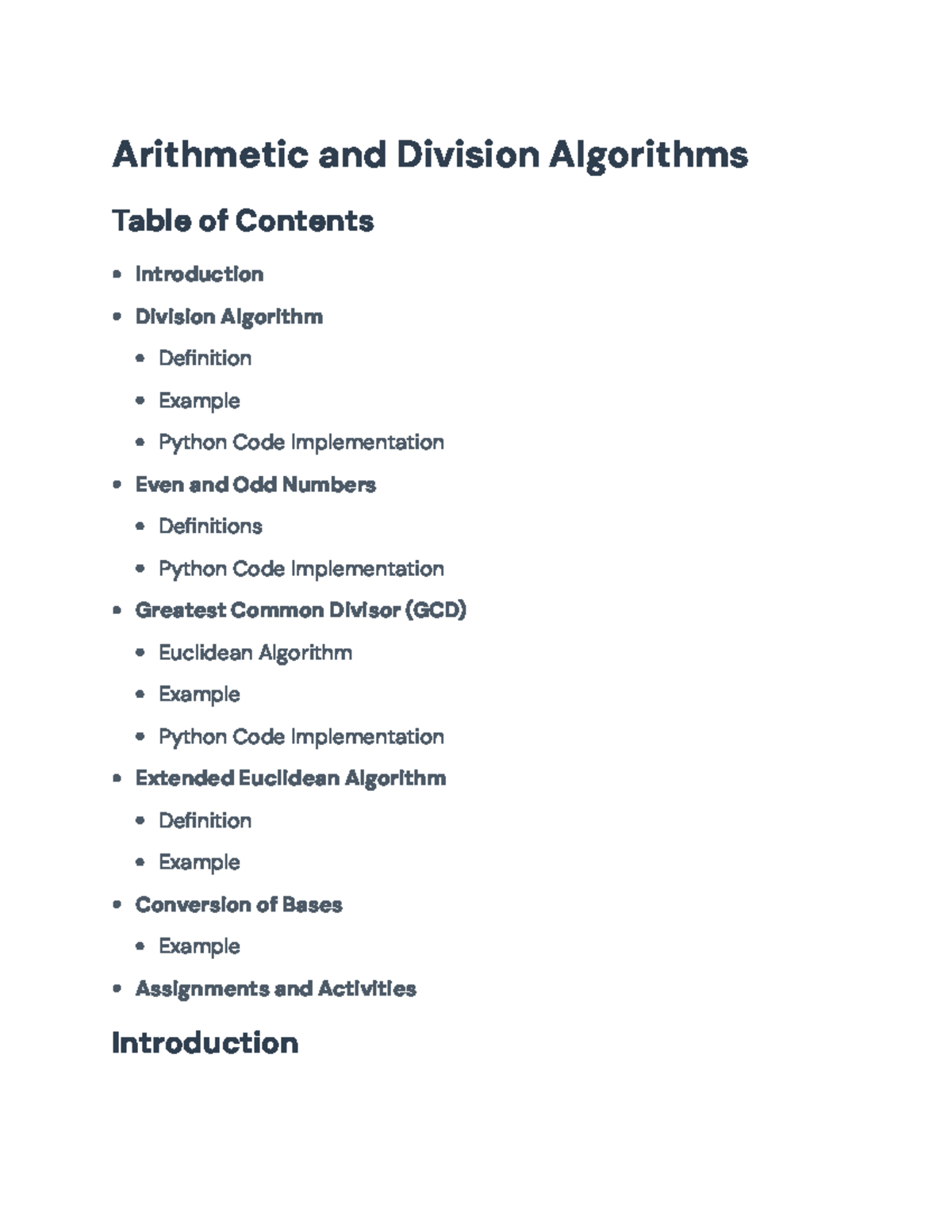 Arithmetic and Division Algorithms: Python Implementation Guide ...