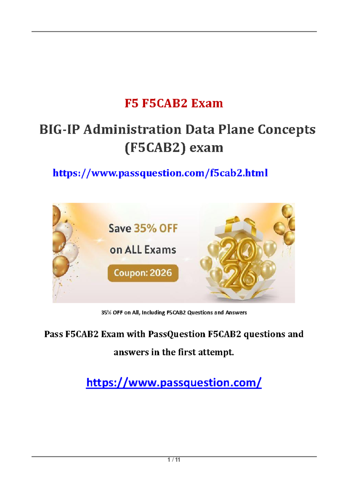 BIG-IP Administration Data Plane Concepts (F5CAB2) Exam Q&A Guide - Studocu