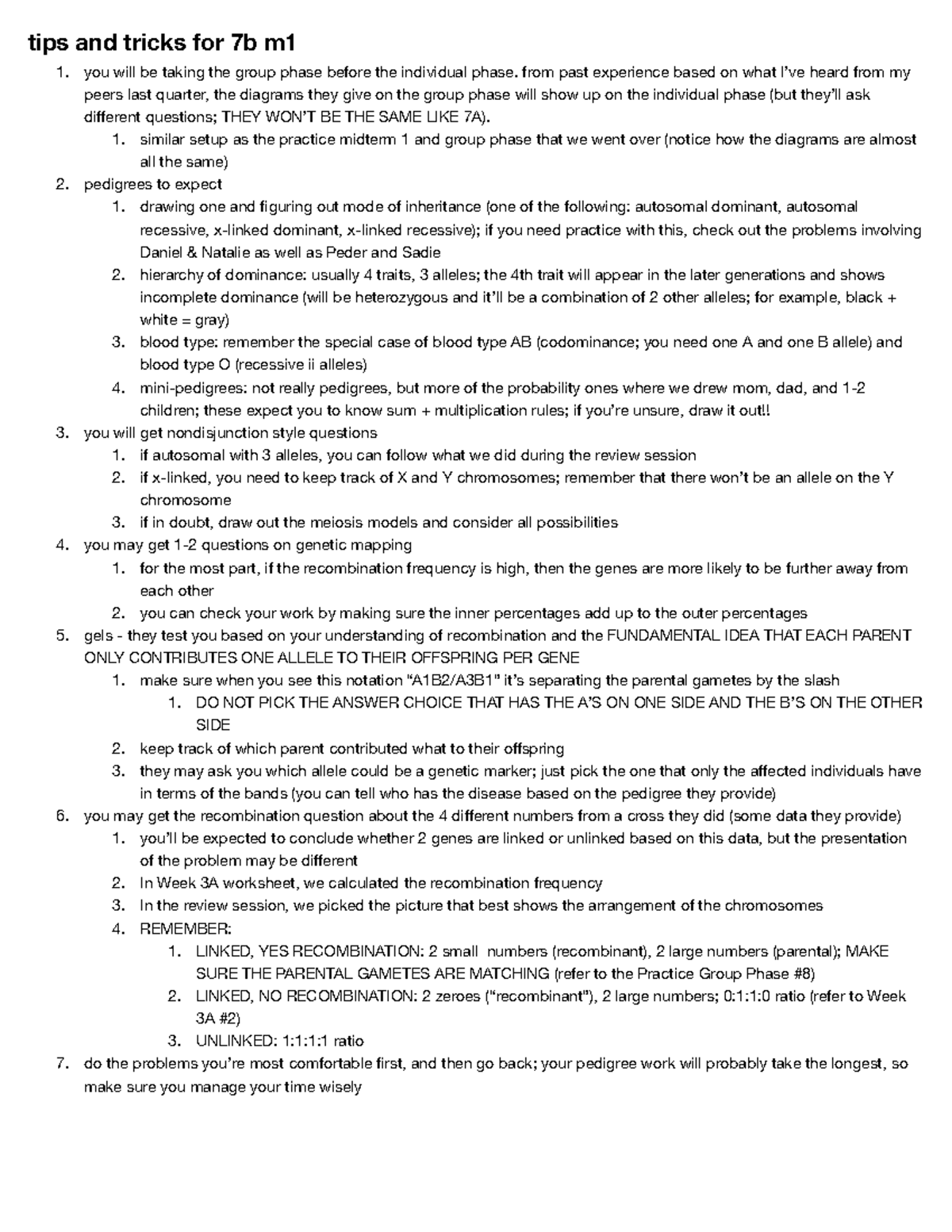 Tips and tricks 7b m1 - tips and tricks for 7b m you will be taking the ...