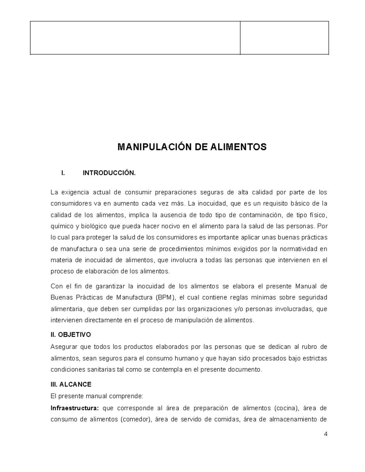 Manual de Buenas Prácticas de Manipulación de Alimentos I - Studocu