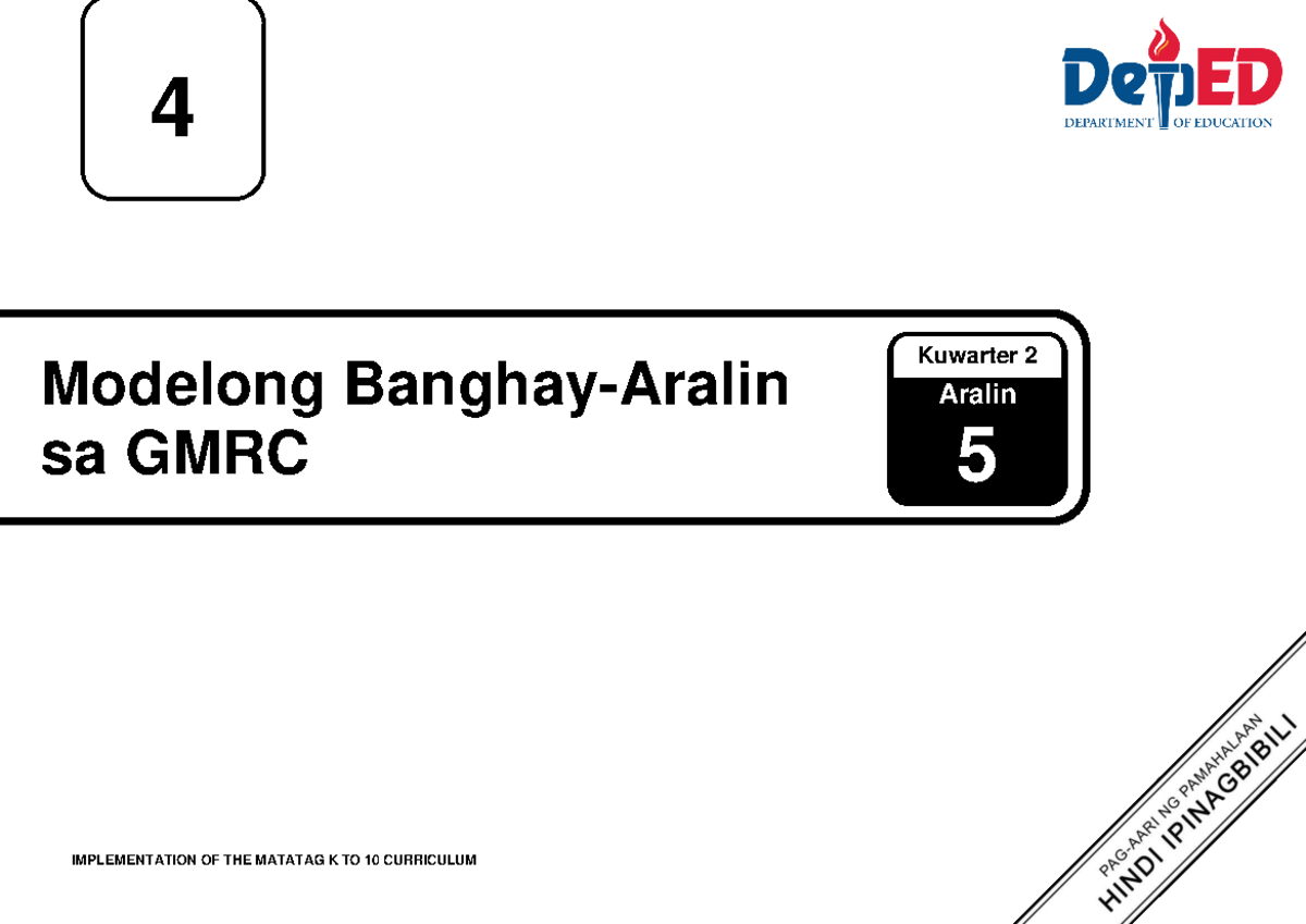 Q2 LE GMRC 4 Lesson 5 Week 6 - IMPLEMENTATION OF THE MATATAG K TO 10 ...