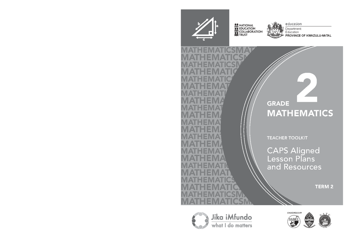 Grade 2 Maths Lesson Plans: CAPS Aligned Toolkit for Term 2 - Studocu
