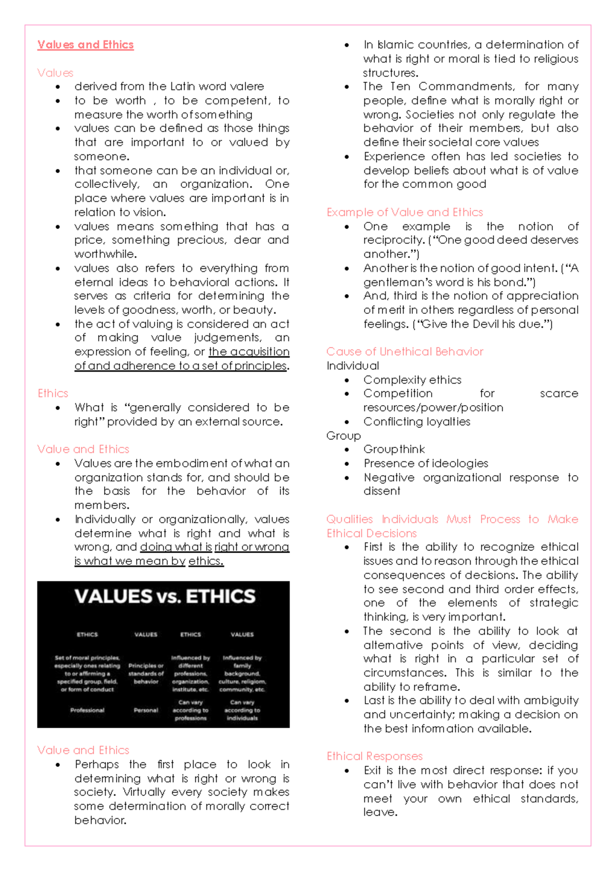 NSTP - Midterm Reviewer: Values, Ethics, and Citizenship Responsibilities - Studocu