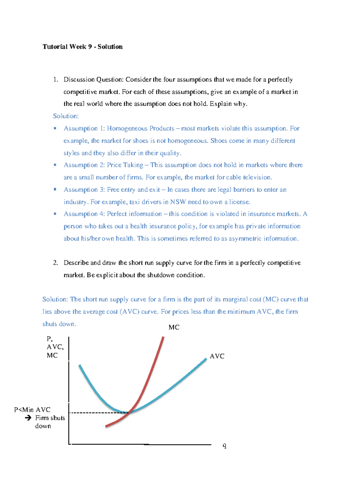 Econ1001 Tutorial Week9 Solution - Tutorial Week 9 - Solution ...
