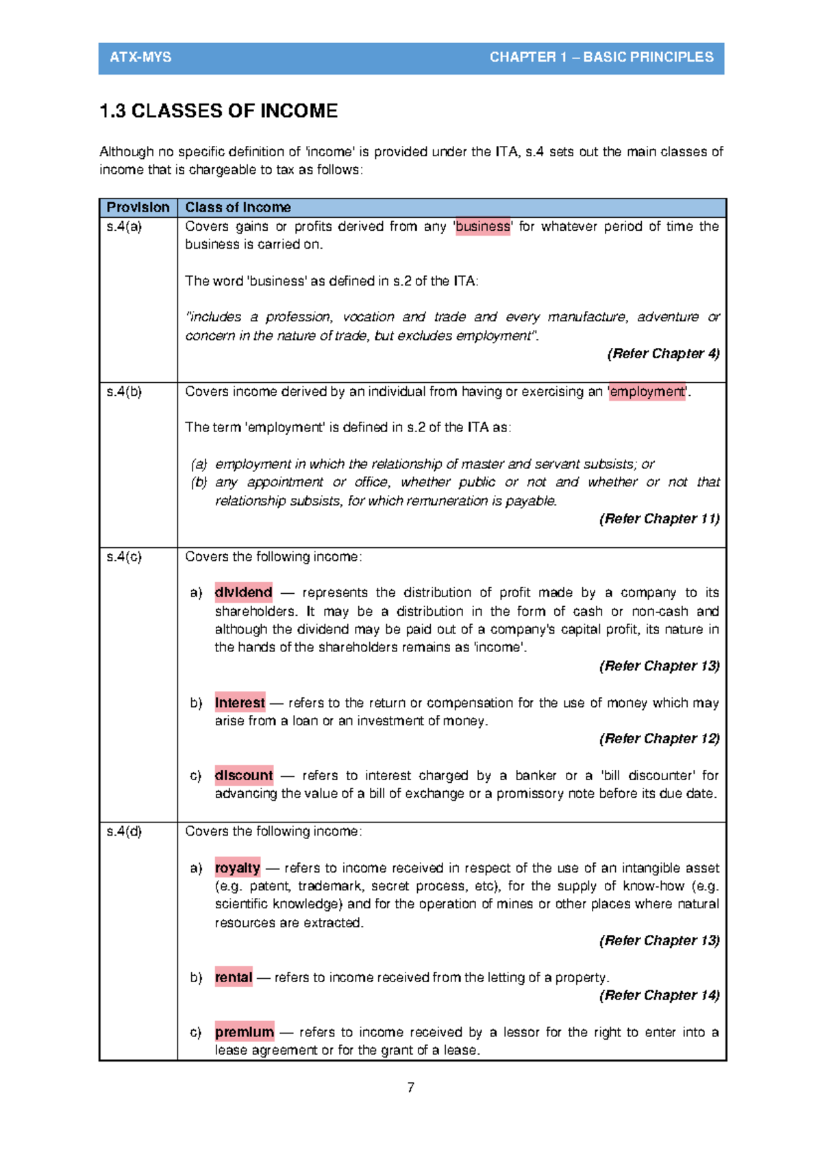 ATX-MYS Final Exam Notes: Chapter 1 & 2 - Basic Principles of Income ...
