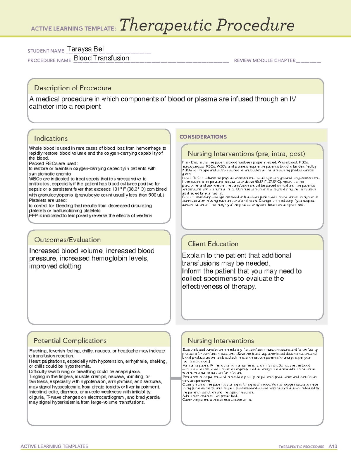 Active Learning Templates: Nursing Procedures, Skills & Diagnostics ...