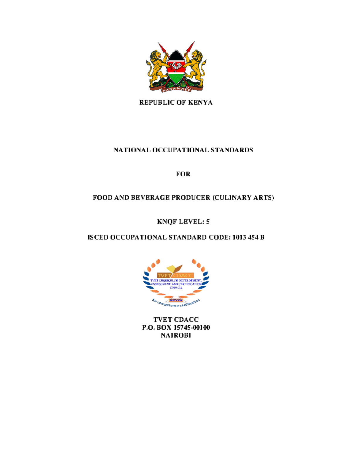 Food Production Standards for Sandwiches - Unit Code: HOS/OS/FP/CR/12/5 ...