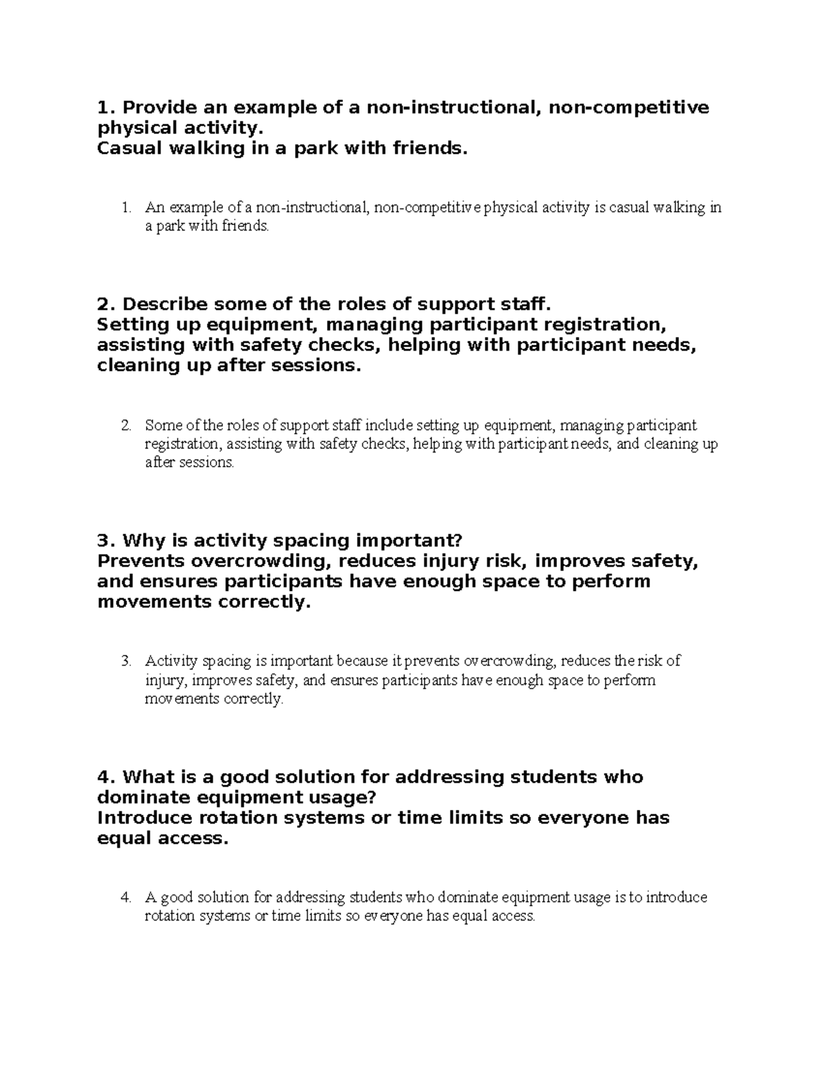 VCE SAC - Sport Notes: Key Concepts in Physical Activity and Group ...