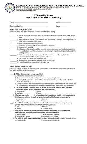 Adaptive Teaching Guide MIL Q2 - ADAPTIVE TEACHING GUIDE MET #: 11 ...