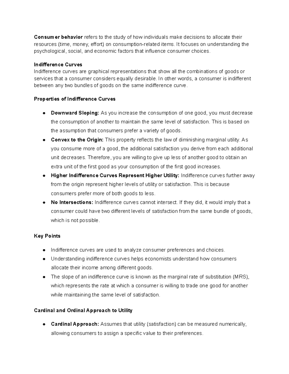 M. Economics [End Term Notes]: Consumer Behavior & Market Structures ...