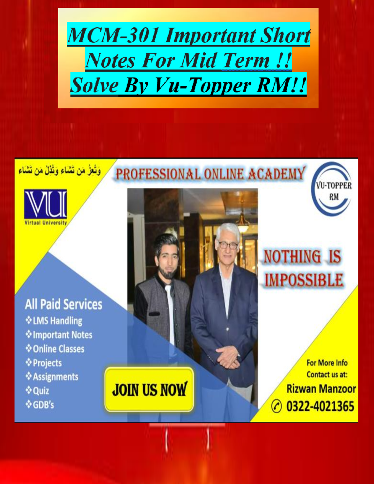 MCM301 Mid Term Short Notes on Communication by Vu-Topper RM - Studocu