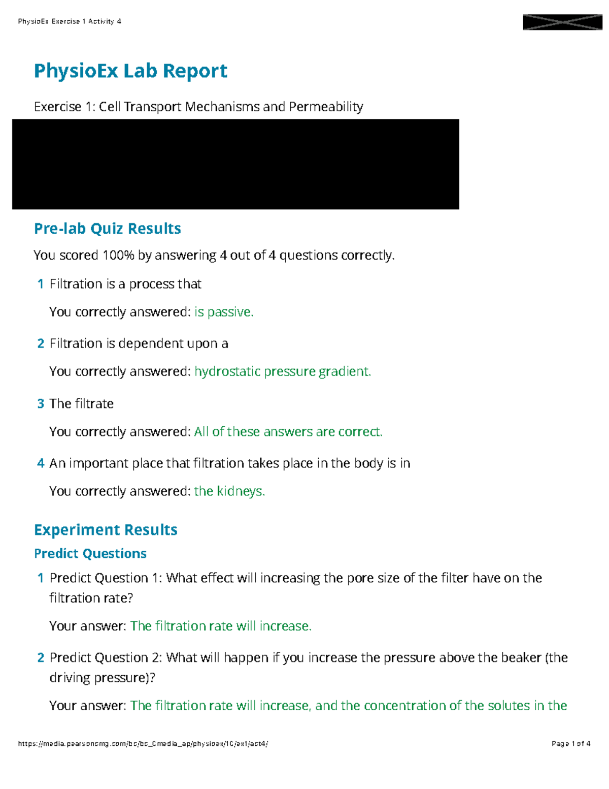 PhysioEx Exercise 1: Cell Transport Mechanisms Lab Report - Studocu