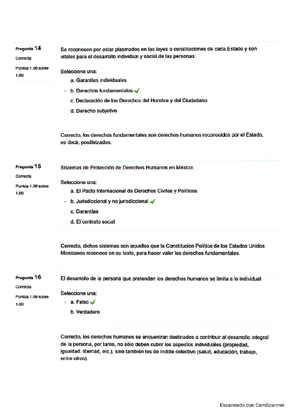 Examen Módulo 12 - Derechos Humanos: Preguntas y Respuestas Clave - Studocu