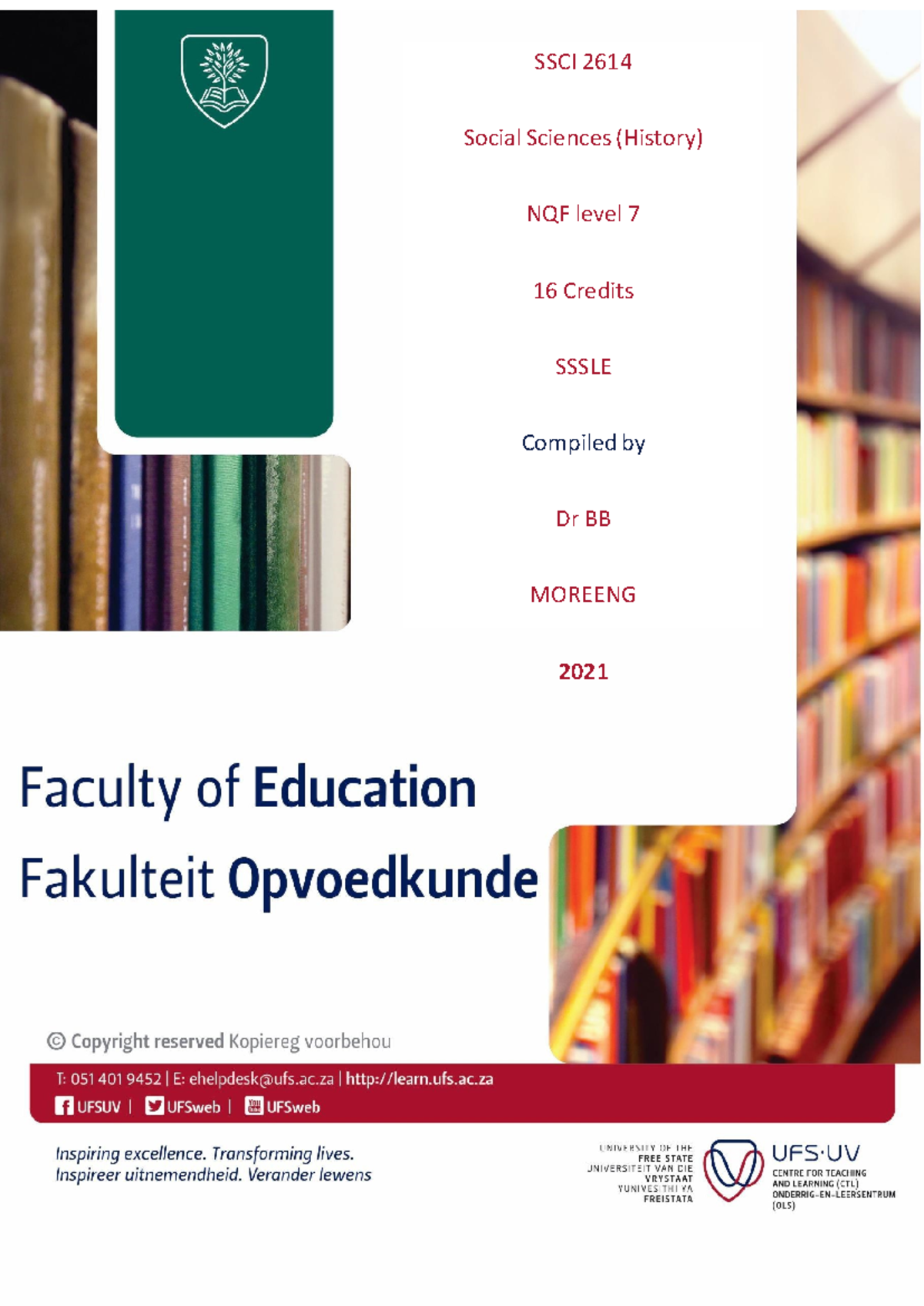 SSCI2614 Study Guide - 1 SSCI 2614 Social Sciences (History) NQF level ...