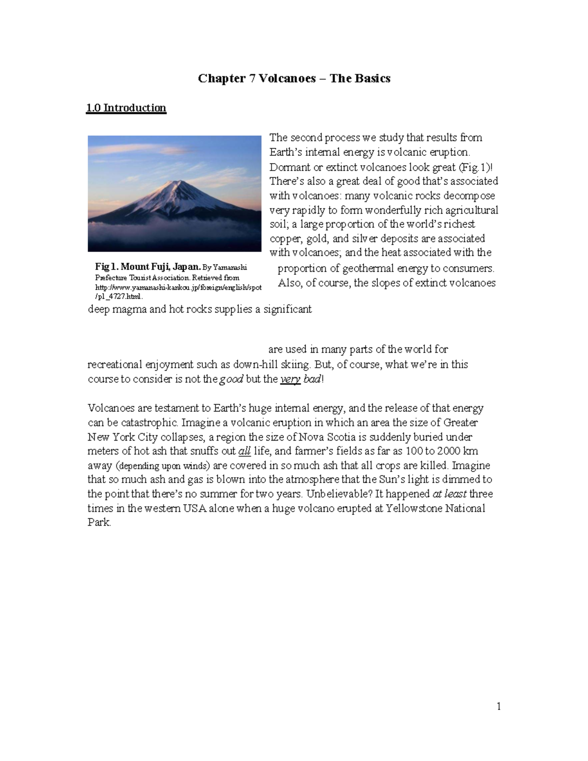 Unit 2 Chapter 7 8 9 (WEEK 5 and 6) Volcanoes - Chapter 7 Volcanoes ...