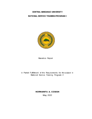 Narrative-Report-Tree-Planting-Final-2022 - CENTRAL MINDANAO UNIVERSITY ...