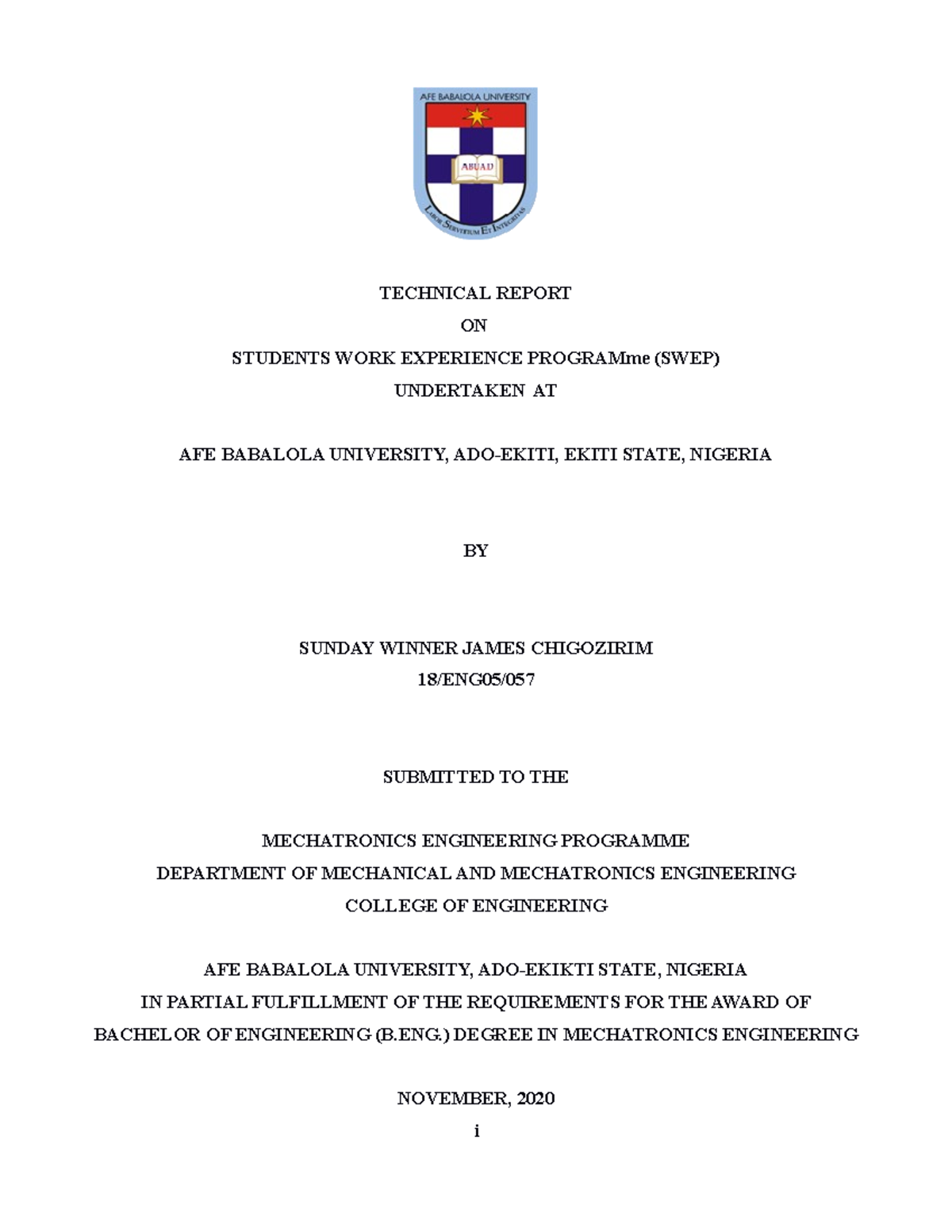 SWEP Technical Report: A Comprehensive Overview of Student Experience ...