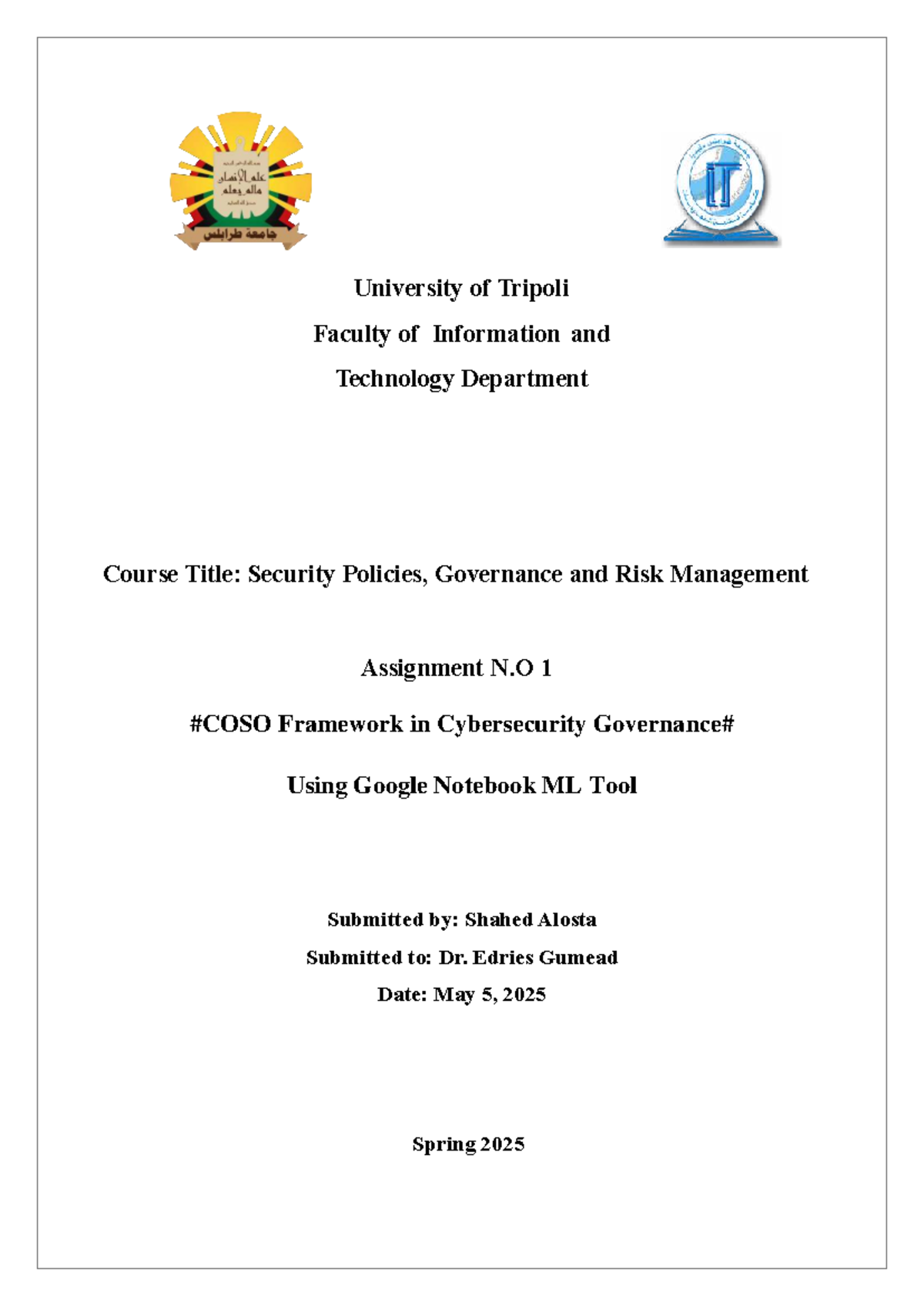 HW1-GRC: Cybersecurity Frameworks and Risk Management Analysis - Studocu