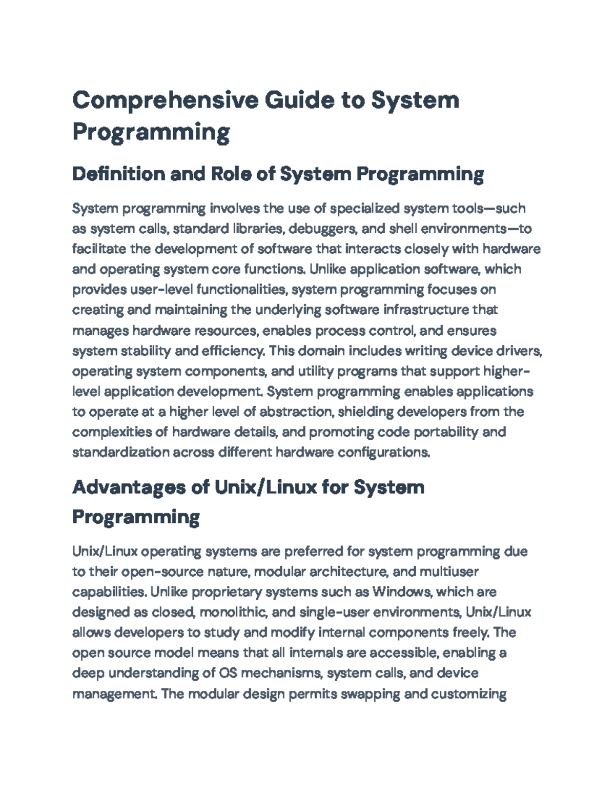 Comprehensive Guide to System Programming Tools & Techniques (CS101 ...