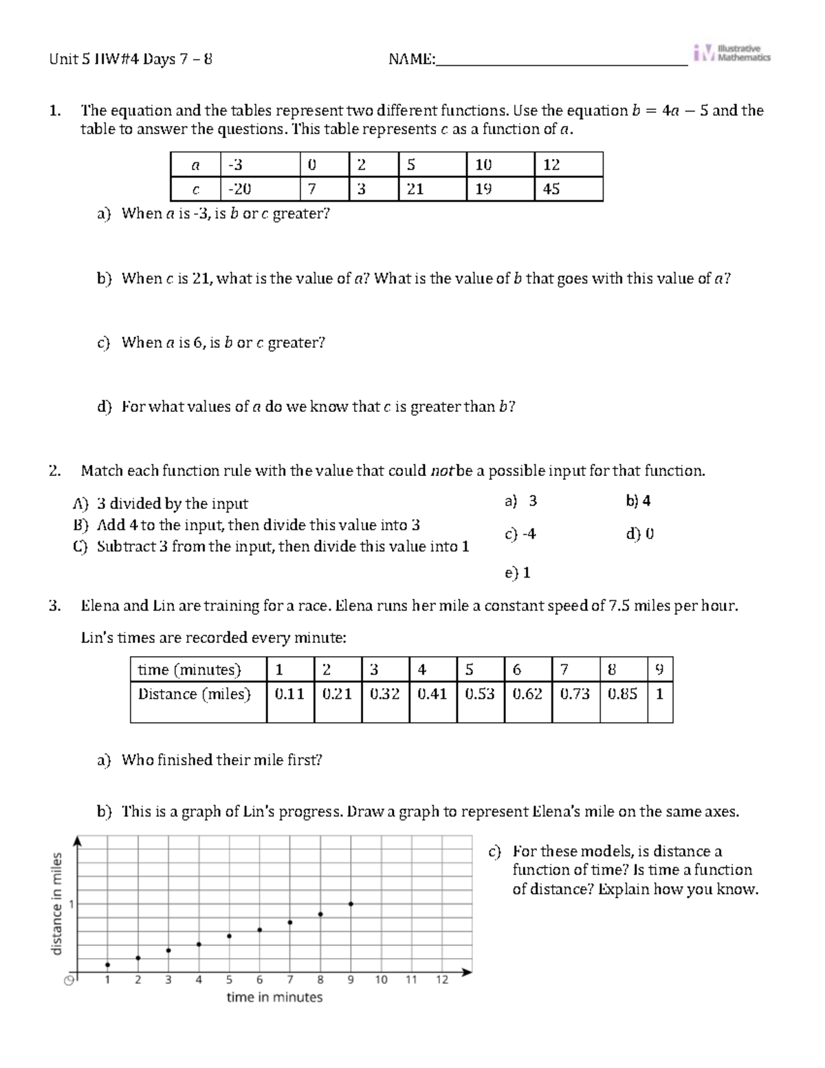 Unit 5 HW#4 Days 7-8 - IDK - Unit 5 HW#4 Days 7 – 8 NAME: The equation ...