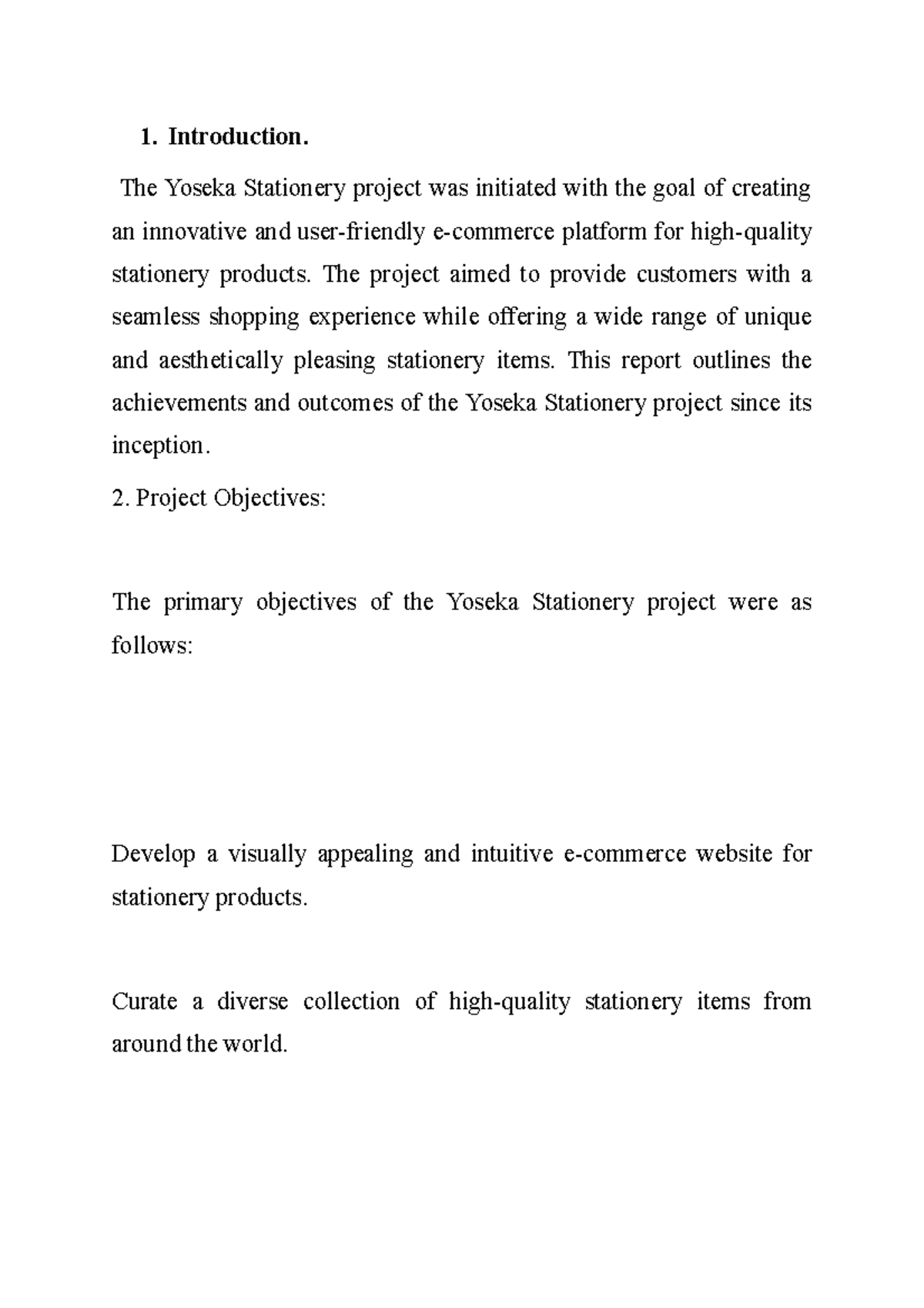 New Microsoft Word Document - Introduction. The Yoseka Stationery ...