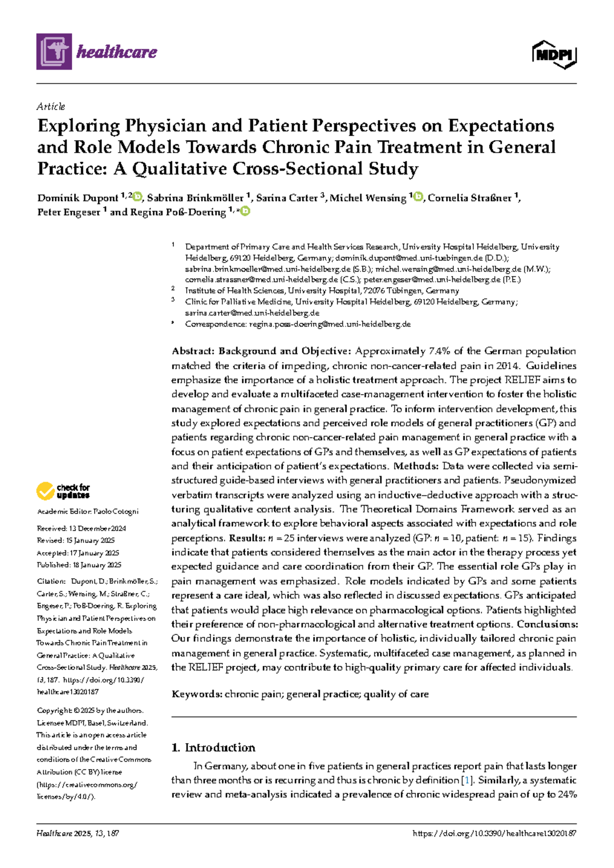 Exploring GP & Patient Expectations in Chronic Pain Management: A ...
