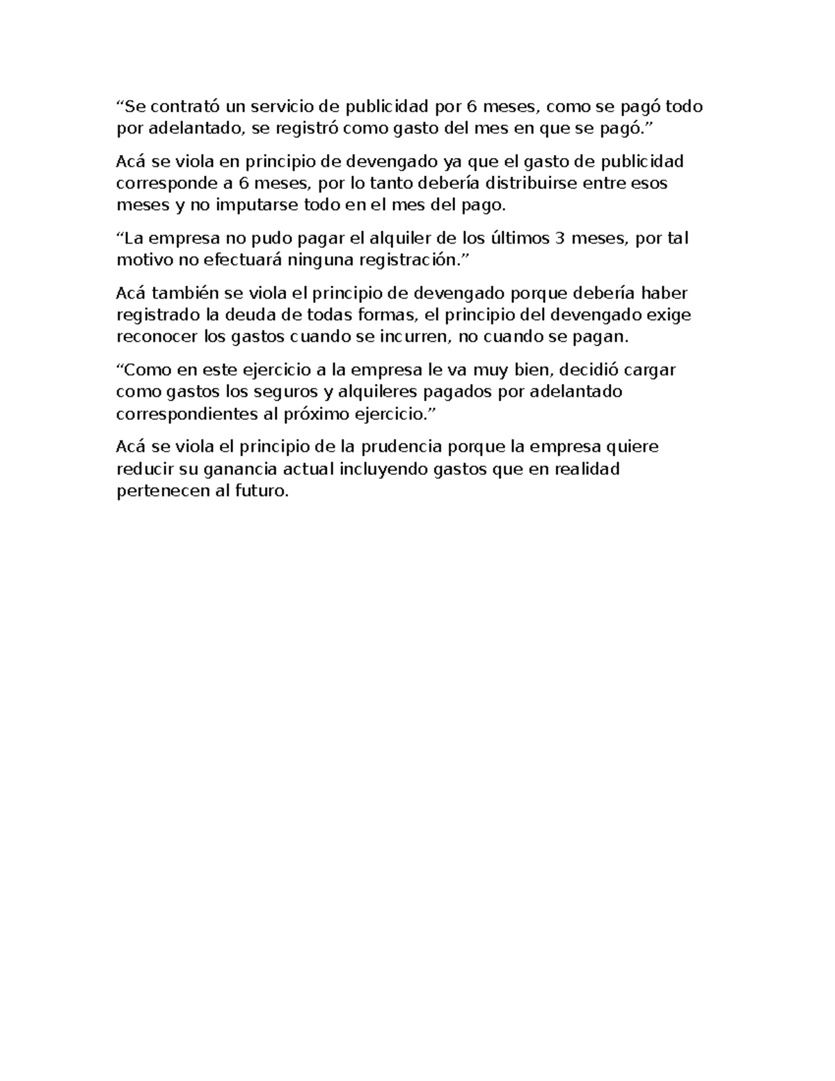 Tarea: Análisis de Principios Contables en la Empresa - Teniente Jazmín ...